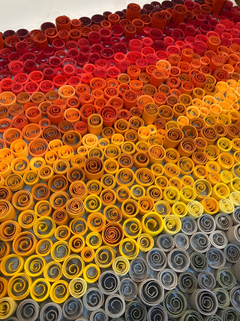 Large Quill Blues and Warms - Etsy