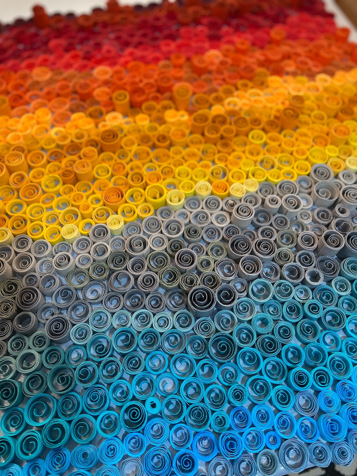 Large Quill Blues and Warms - Etsy