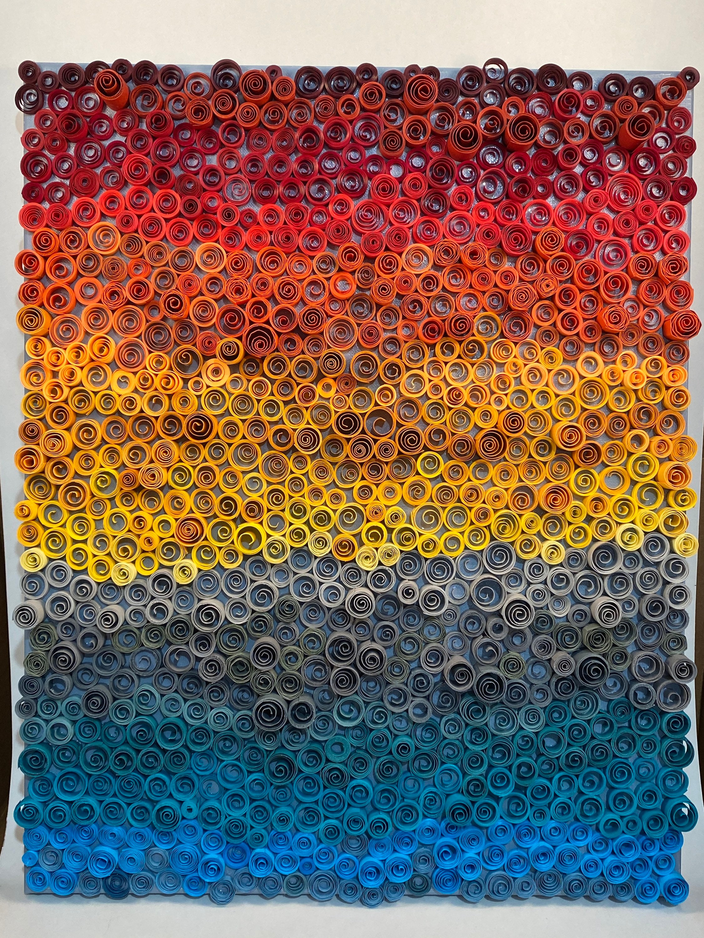 Large Quill - Blues and Warms - Etsy