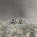 Sterling Silver Round Stud Earrings With Curved Lines, Round Post ...