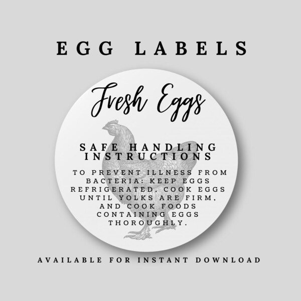 Egg Handling Instructions Sticker - Etsy