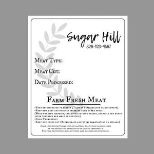 Meat Labels - Safe Handling Instructions - Meat Processing - Fresh Meat ...