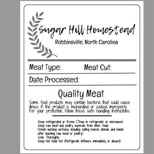 Meat Labels Safe Handling Instructions Meat Processing - Etsy