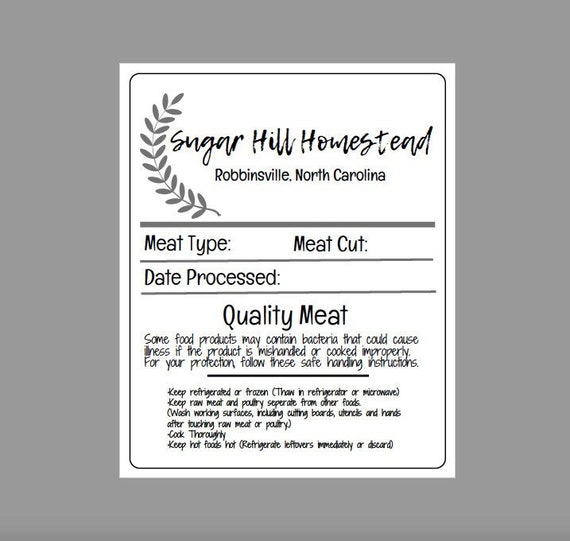 Meat Labels Safe Handling Instructions Meat Processing - Etsy