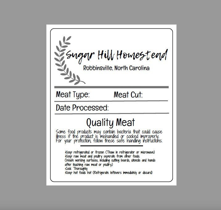 Meat Labels Safe Handling Instructions Meat Processing - Etsy