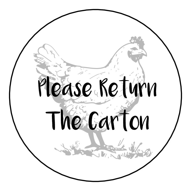 Return the Carton Label Fresh Egg Labels Farm Fresh Labels Egg Carton ...