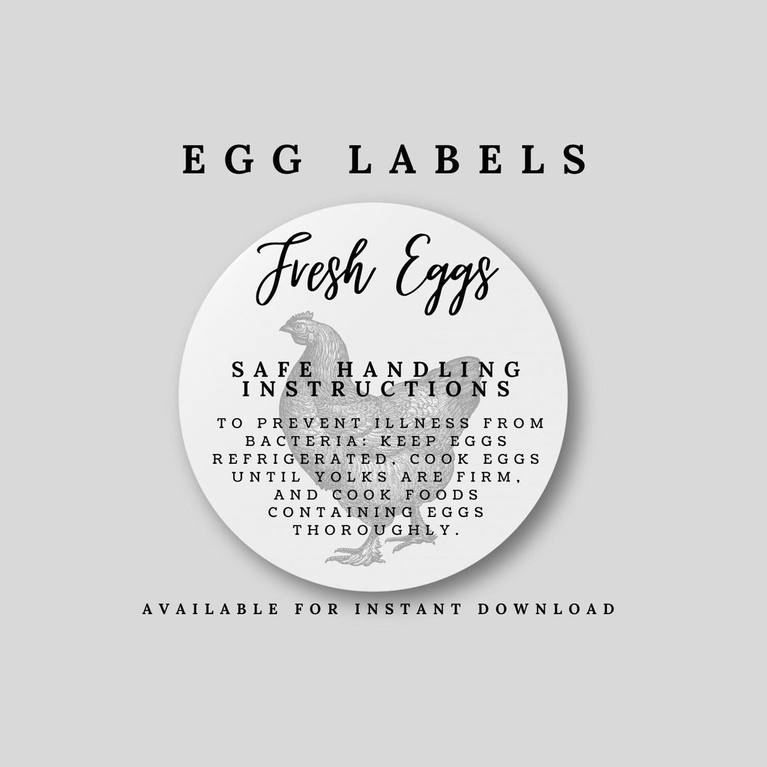 Fresh Egg Labels - Farm Fresh Stickers - Egg Carton Sticker - Chickens ...