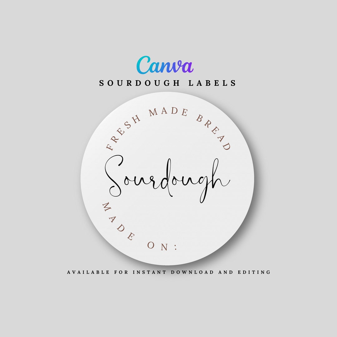 Customizable Sourdough Bread Label - Fresh Bread - Starter - Sourdough ...