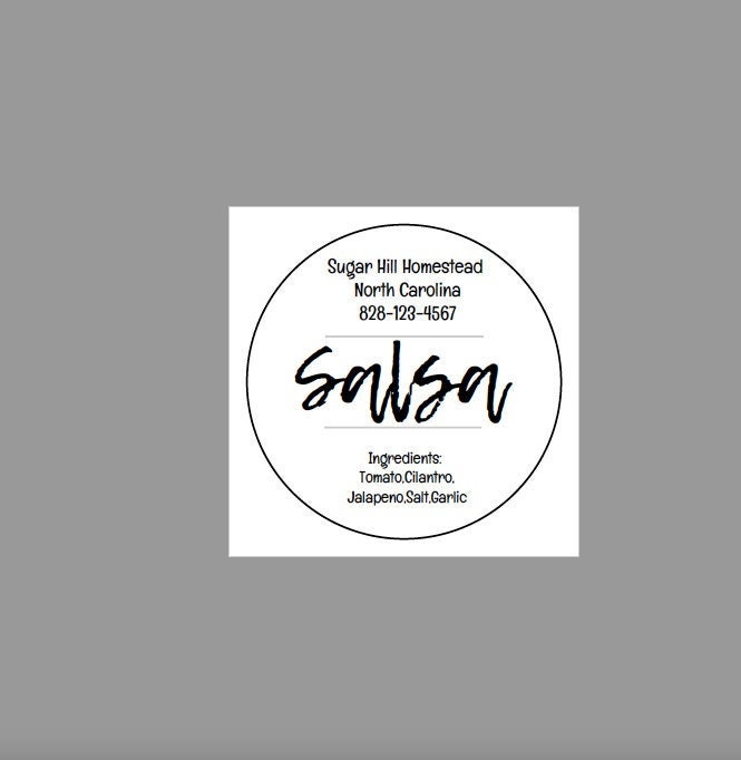 Salsa Label - Salsa - Fresh Salsa - Fresh Salsa Label - Salsa Labels ...