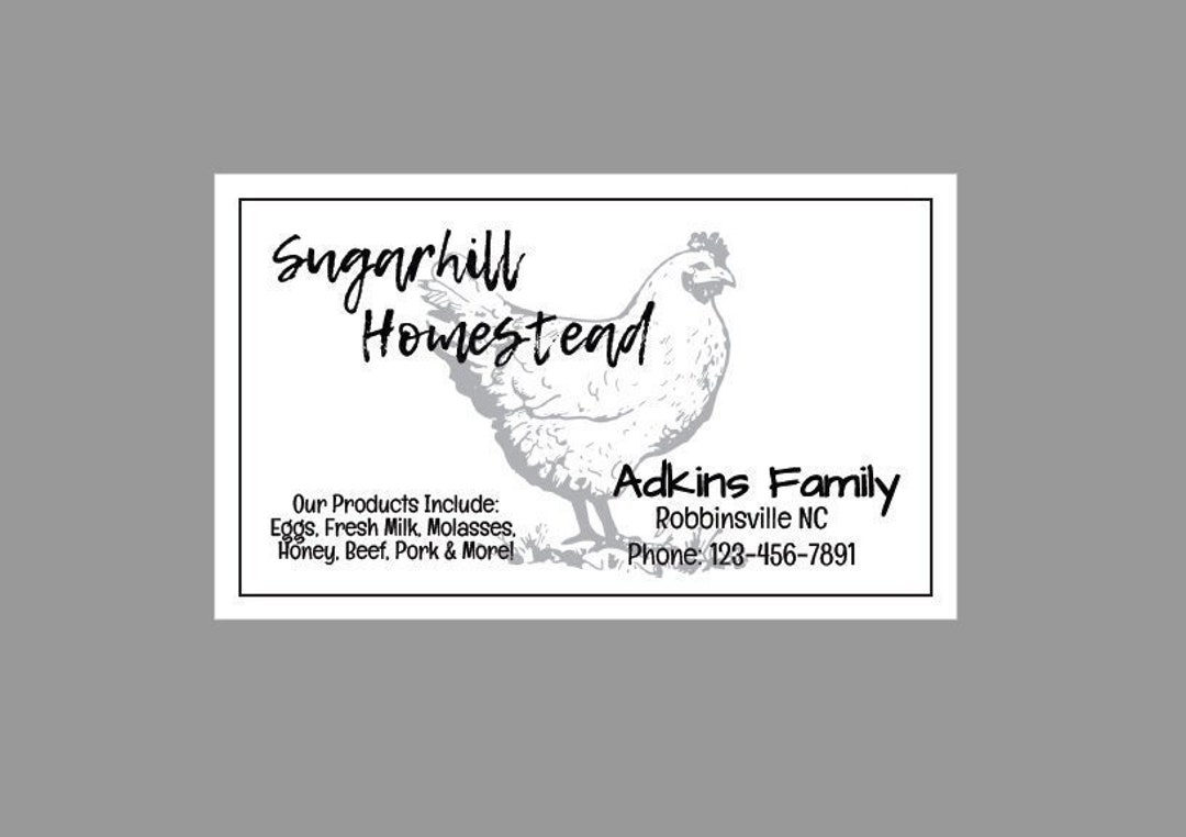 Custom Logo Business Cards - Farm Business Cards - Farm Fresh - Farm ...