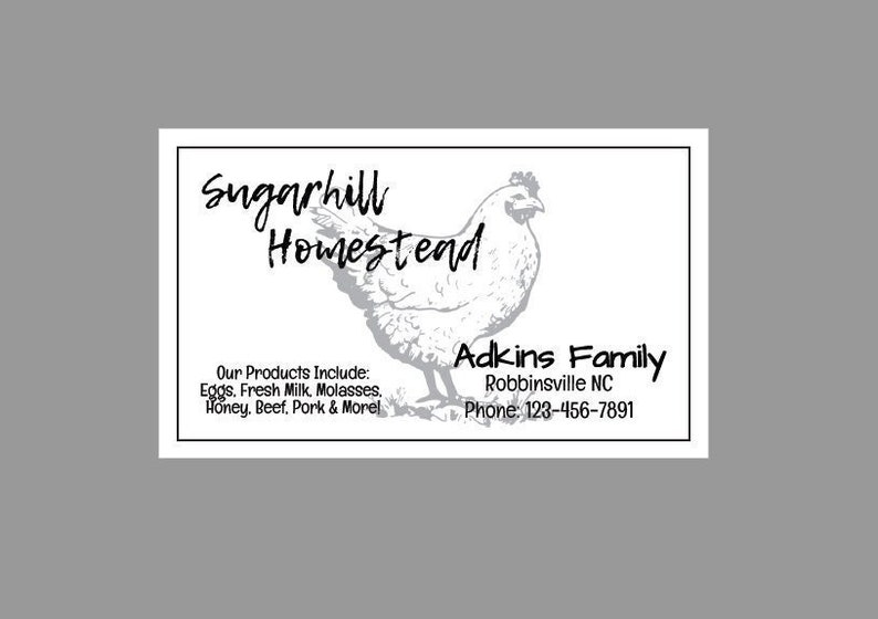 Custom Logo Business Cards Farm Business Cards Farm Fresh Farm Product ...