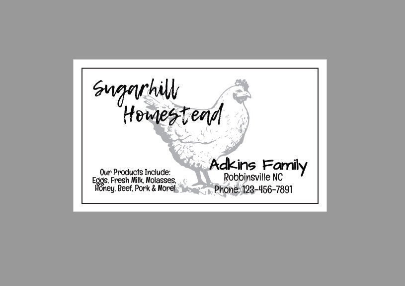 Custom Logo Business Cards - Farm Business Cards - Farm Fresh - Farm ...