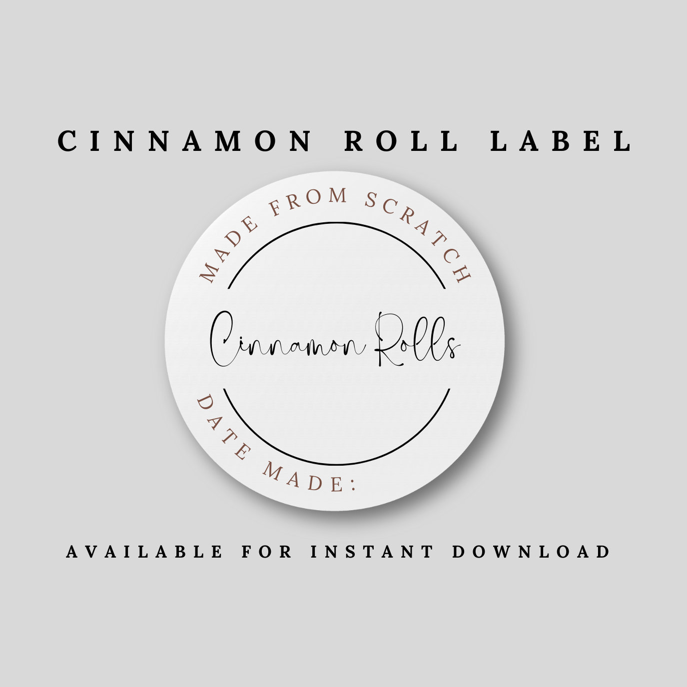 Homemade Cinnamon Roll Labels - Cinnamon Rolls - Cinnamon Roll ...
