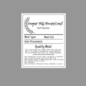 Printed Meat Labels Venison Labels Farm Labels Printed Meat Label Farm ...