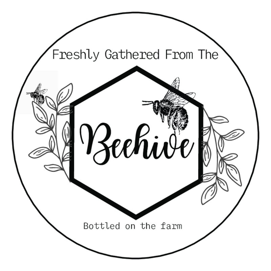 Honey Label - Bee Label - Honey Labels - Fresh Honey Label - Honey Jar ...