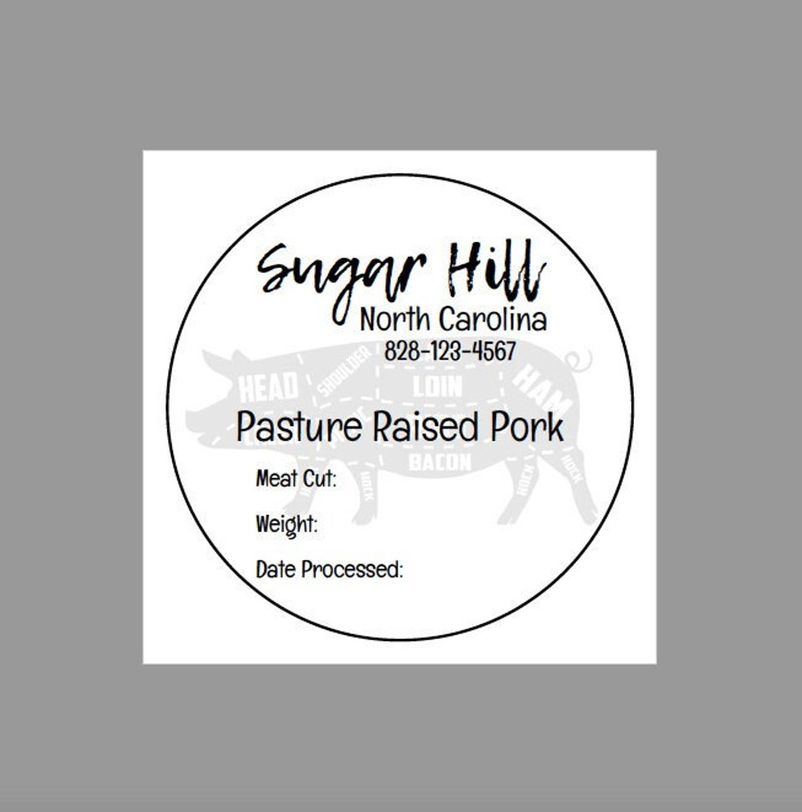Meat Labels - Meat Processing - Fresh Meat Labels - Pork Label - Custom ...