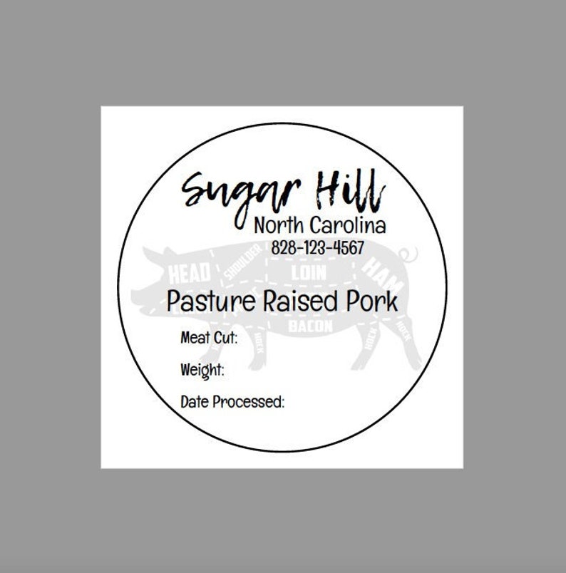 Meat Labels - Meat Processing - Fresh Meat Labels - Pork Label - Custom ...