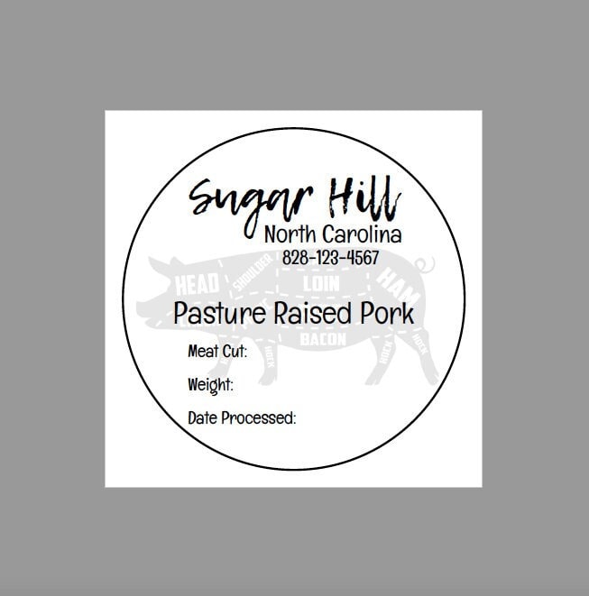 Meat Labels - Meat Processing - Fresh Meat Labels - Pork Label - Custom ...