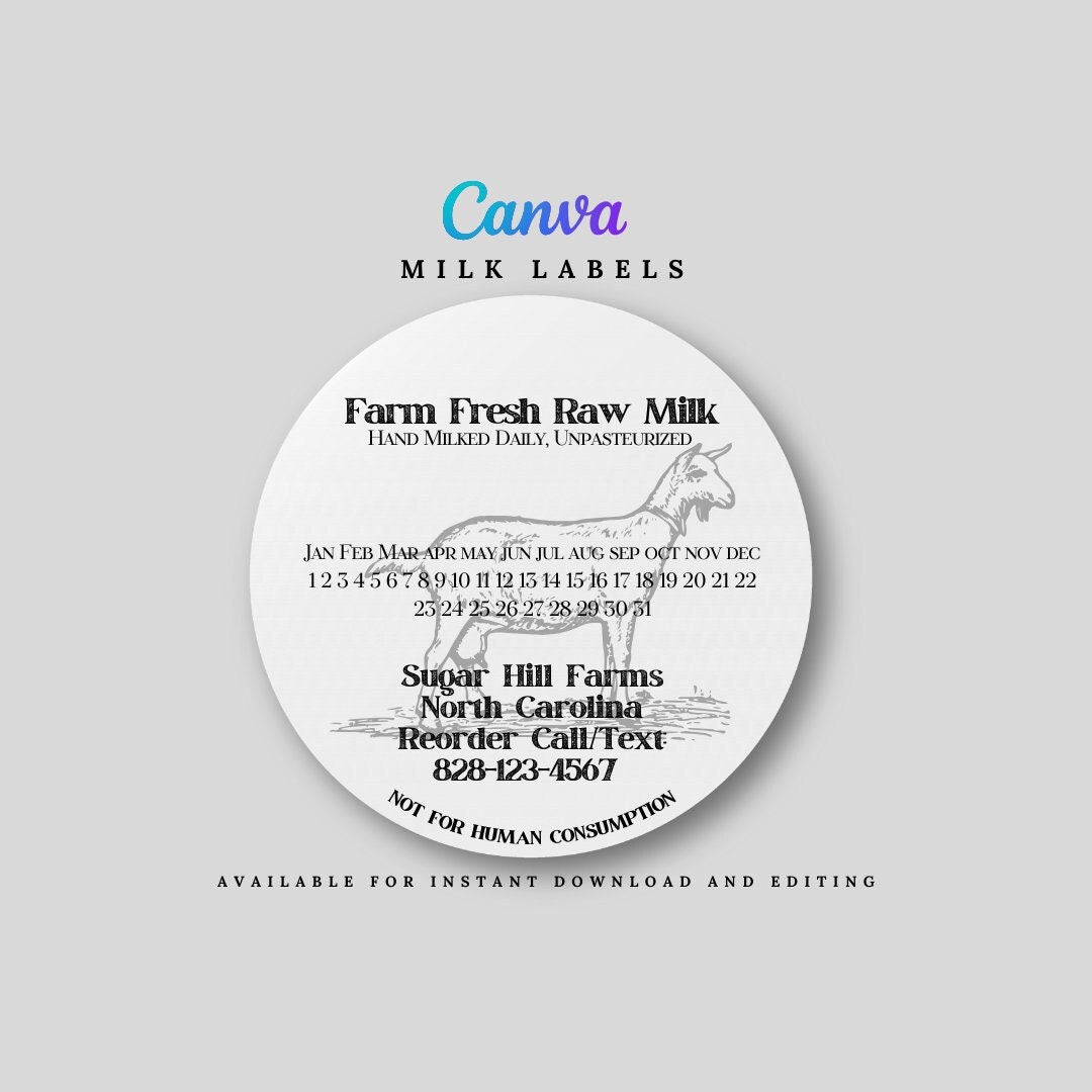 Fresh Goat Milk Stickers - Goat Milk Stickers - Farm Fresh Stickers ...