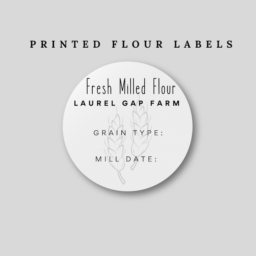 Fresh Milled Flour Labels - Farm Labels - Fresh Grain - Round Farm ...