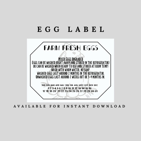 Farm Egg Labels - Etsy