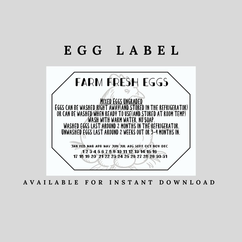Farm Egg Labels - Etsy
