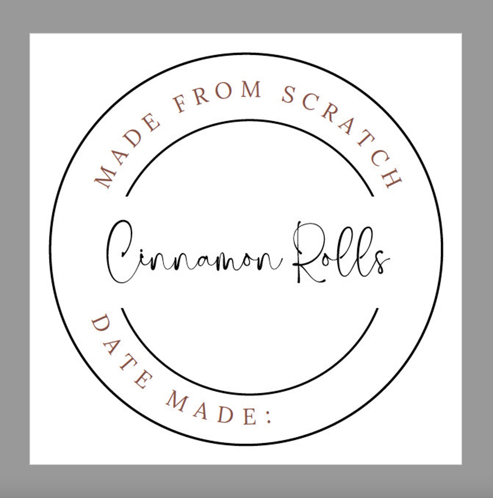 Homemade Cinnamon Roll Labels - Cinnamon Rolls - Cinnamon Roll ...