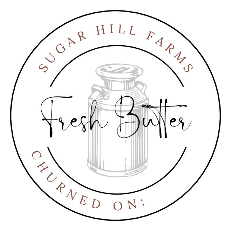 Fresh Butter Labels Butter Stickers homemade Butter Farm Sticker Farm ...