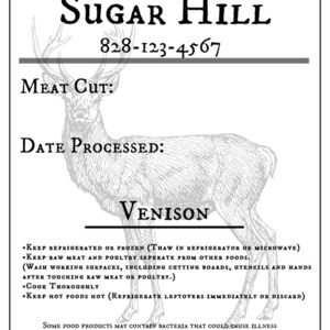Venison Meat - Meat Template - Venison Labels - Meat Labels - Venison ...