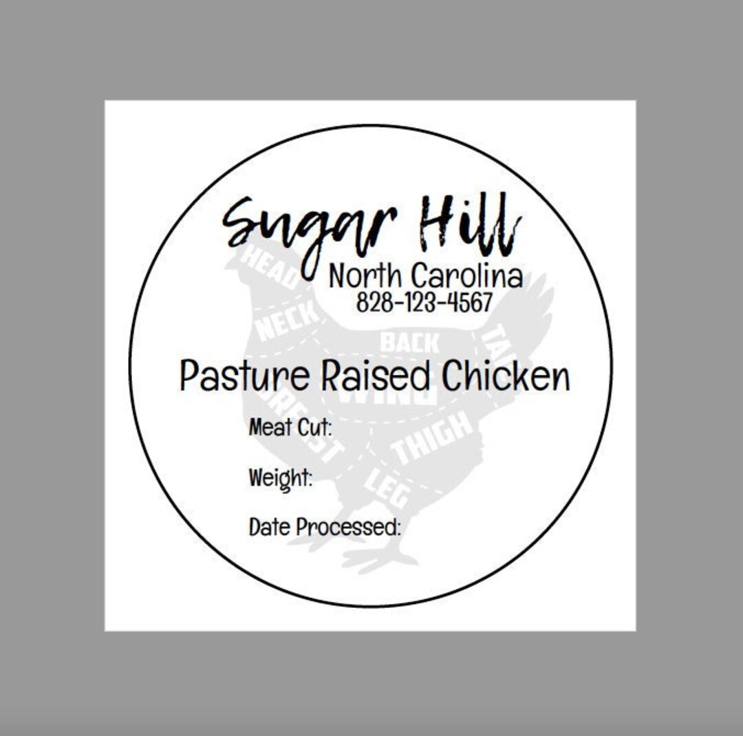 Meat Labels - Meat Processing - Fresh Meat Labels - Chicken Label ...