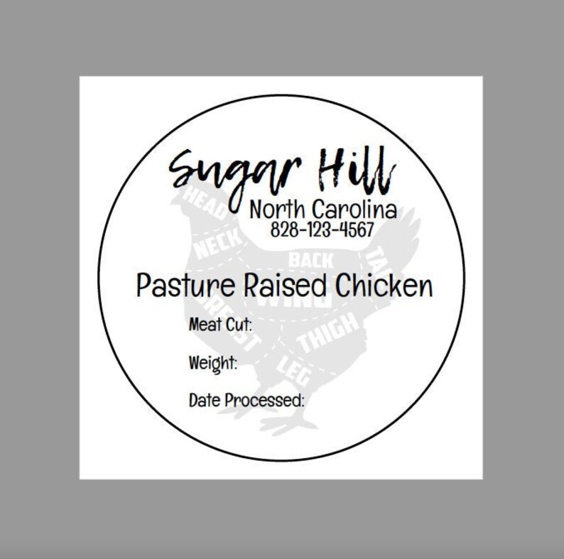 Meat Labels - Meat Processing - Fresh Meat Labels - Chicken Label ...