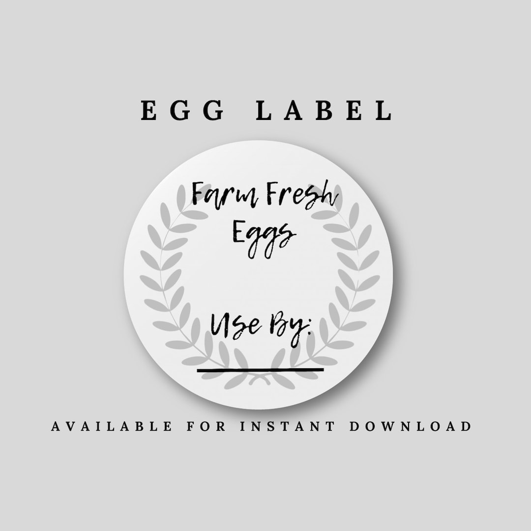 Fresh Egg Stickers - Farm Fresh Stickers - Egg Carton Sticker ...