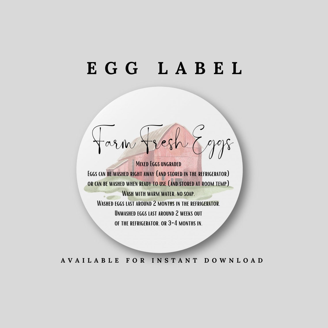 Chicken Date Labels - Fresh Egg Stickers - Farm Fresh Stickers - Egg ...