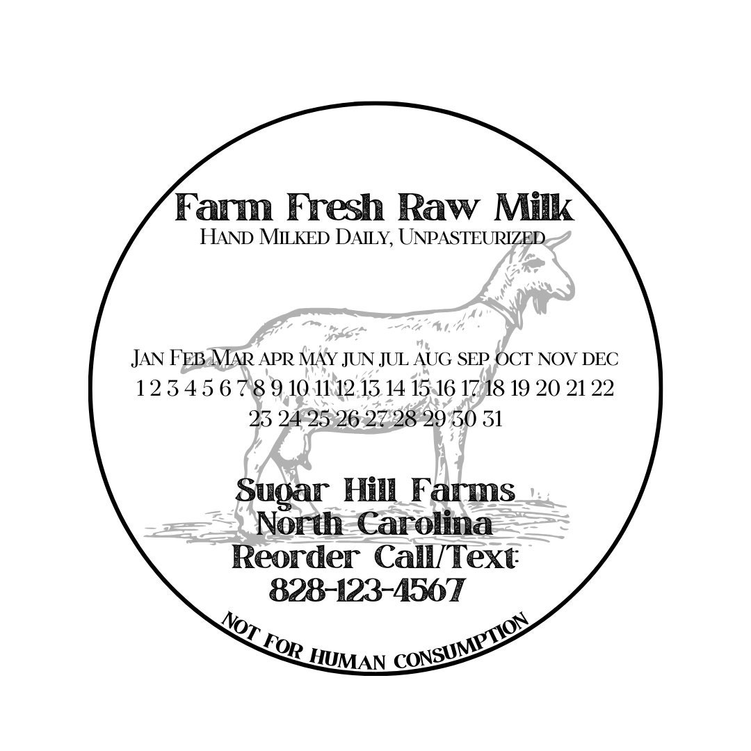 Fresh Goat Milk Stickers - Goat Milk Stickers - Farm Fresh Stickers ...
