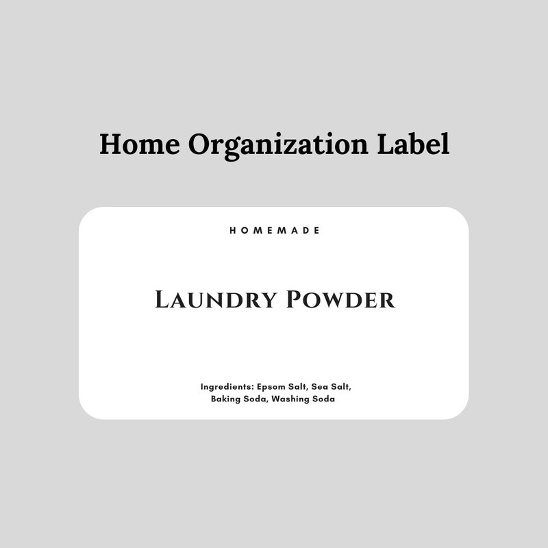 Laundry Detergent Label - Etsy