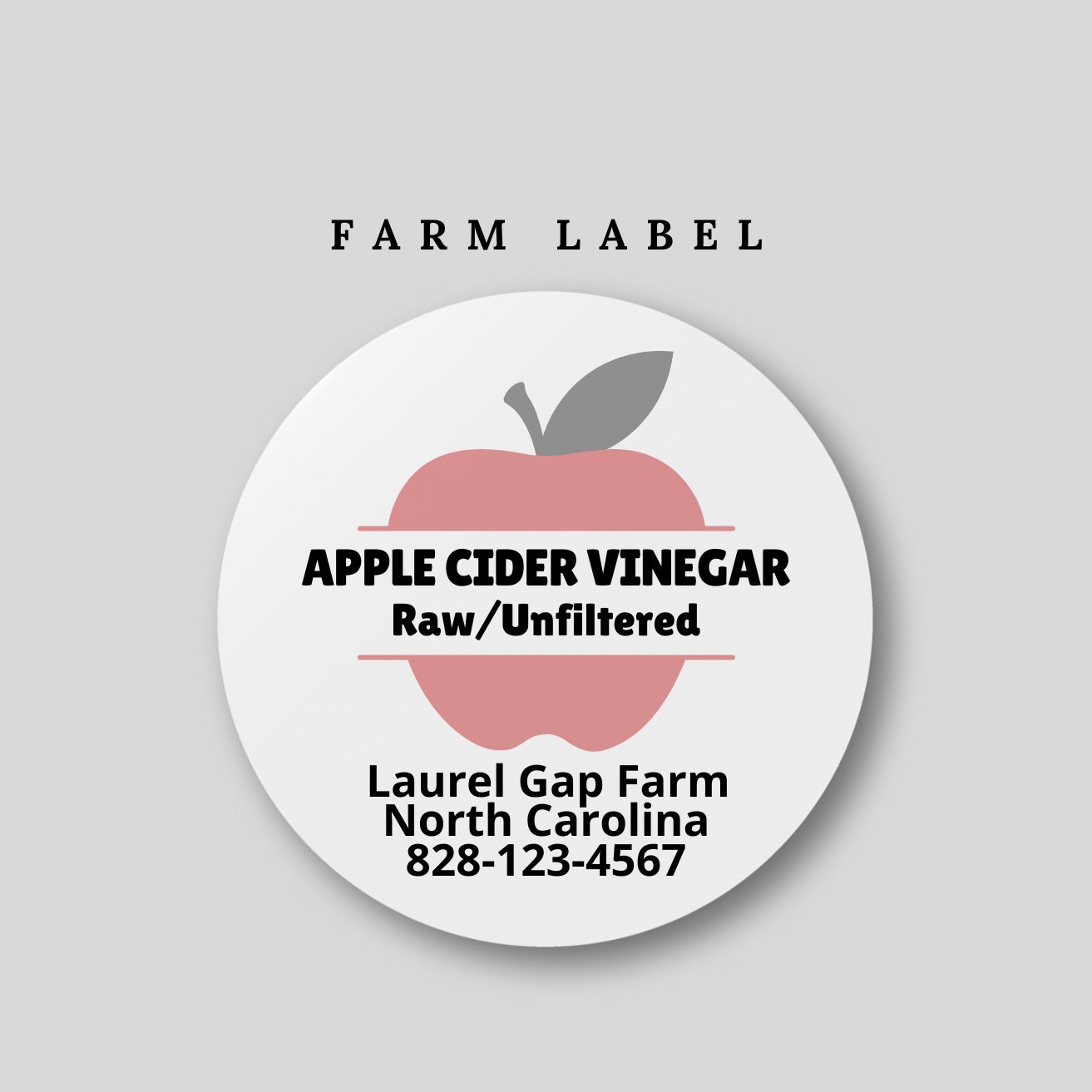 Apple Cider Vinegar Labels - ACV Labels - Cider Labels - Vinegar Labels ...