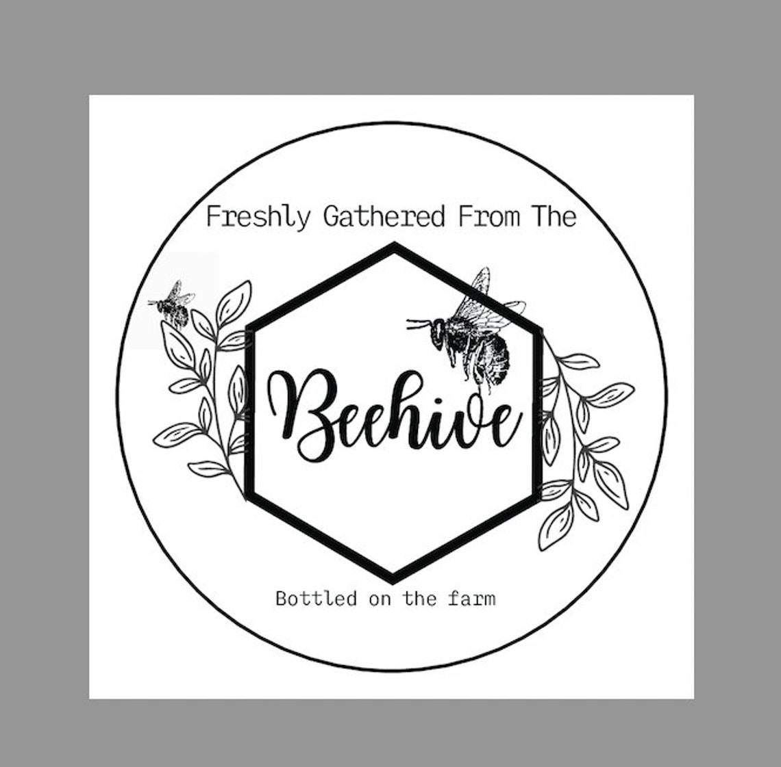 Honey Label Bee Label Honey Labels Fresh Honey Label Honey Jar Label ...