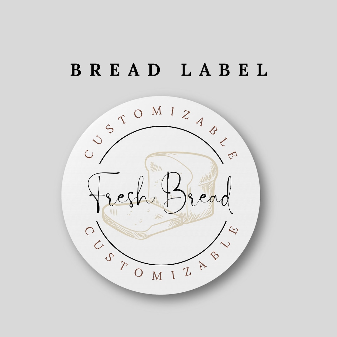 Customizable Bread Label - Fresh Bread - Bread Labels - Whole Wheat ...