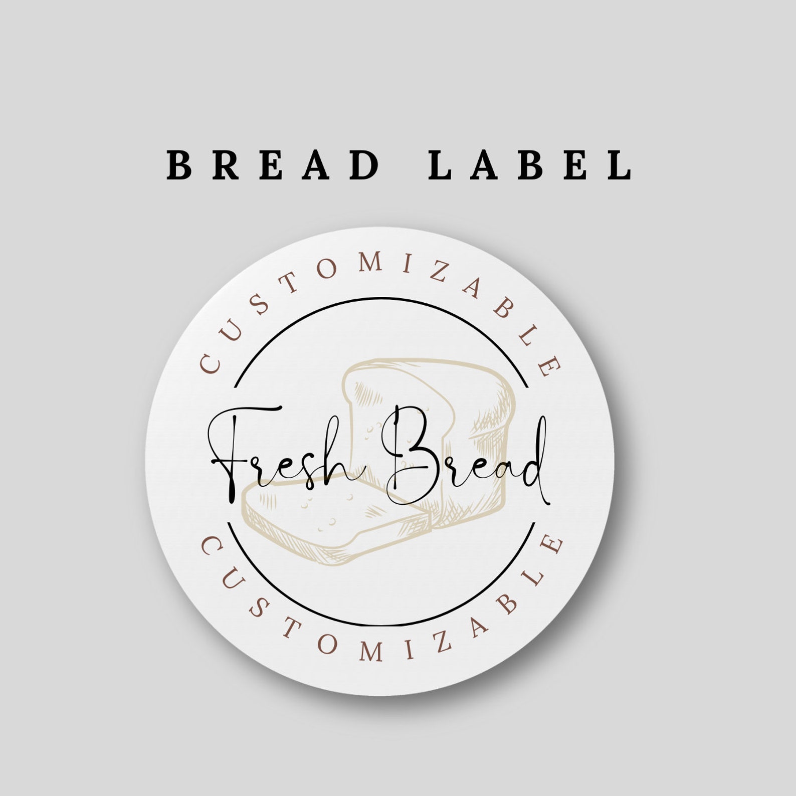 Customizable Bread Label - Fresh Bread - Bread Labels - Whole Wheat ...