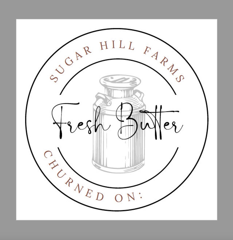 Fresh Butter Labels - Butter Stickers -homemade Butter - Farm Sticker ...