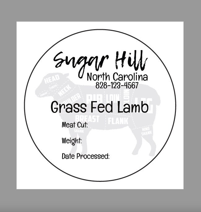 Meat Labels - Meat Processing - Fresh Meat Labels - Lamb Label - Custom ...