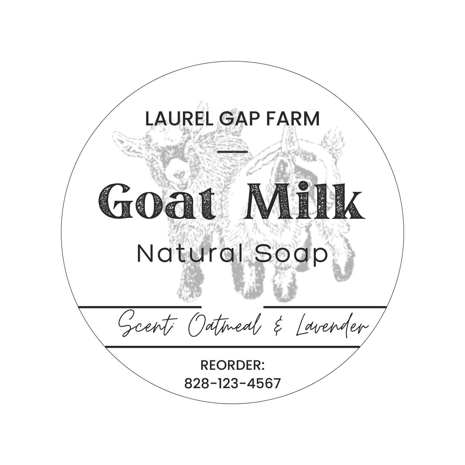 Goat Milk Soap Label - Farm Labels - Round Soap Labels - Goat Soap ...