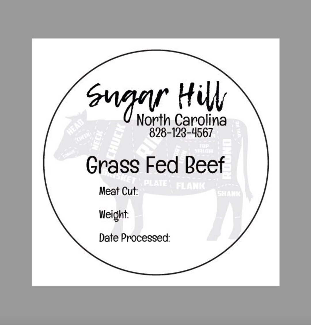 Meat Labels - Meat Processing - Fresh Meat Labels - Beef Label - Custom ...