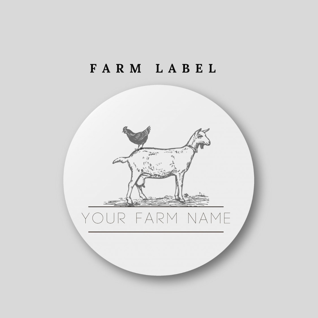 Farm Design Digital Templates Farm Product Label Custom Design Custom ...