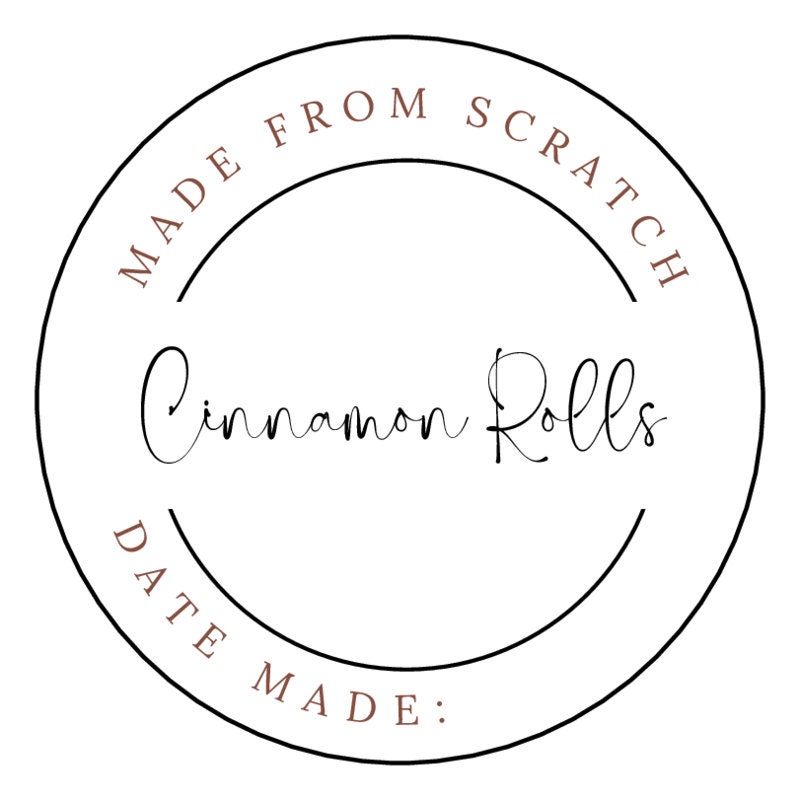 Homemade Cinnamon Roll Labels - Cinnamon Rolls - Cinnamon Roll ...