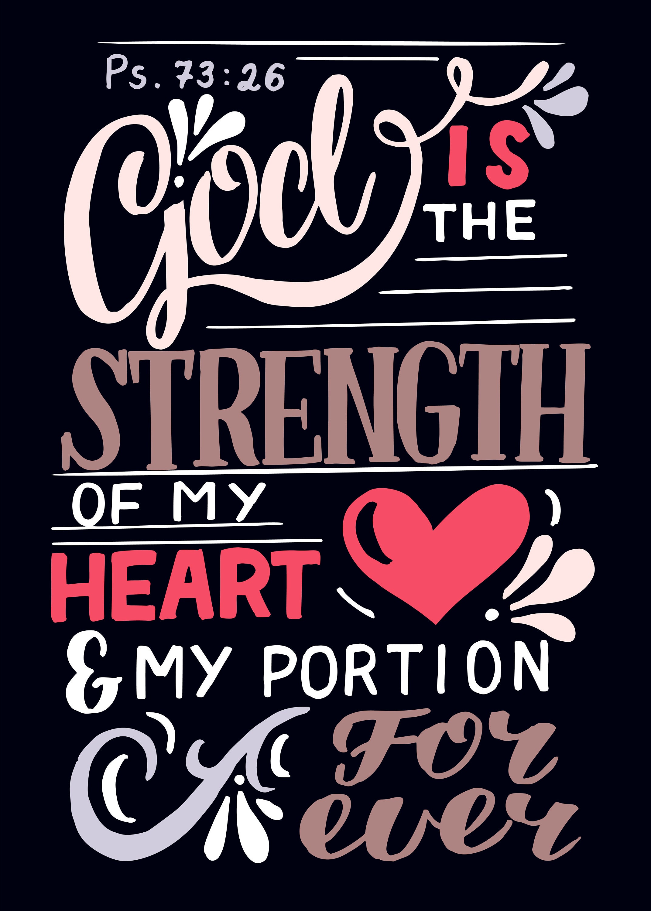 Bible Verse Posters Images - Set of 3 - Bold Colors on Black Background ...