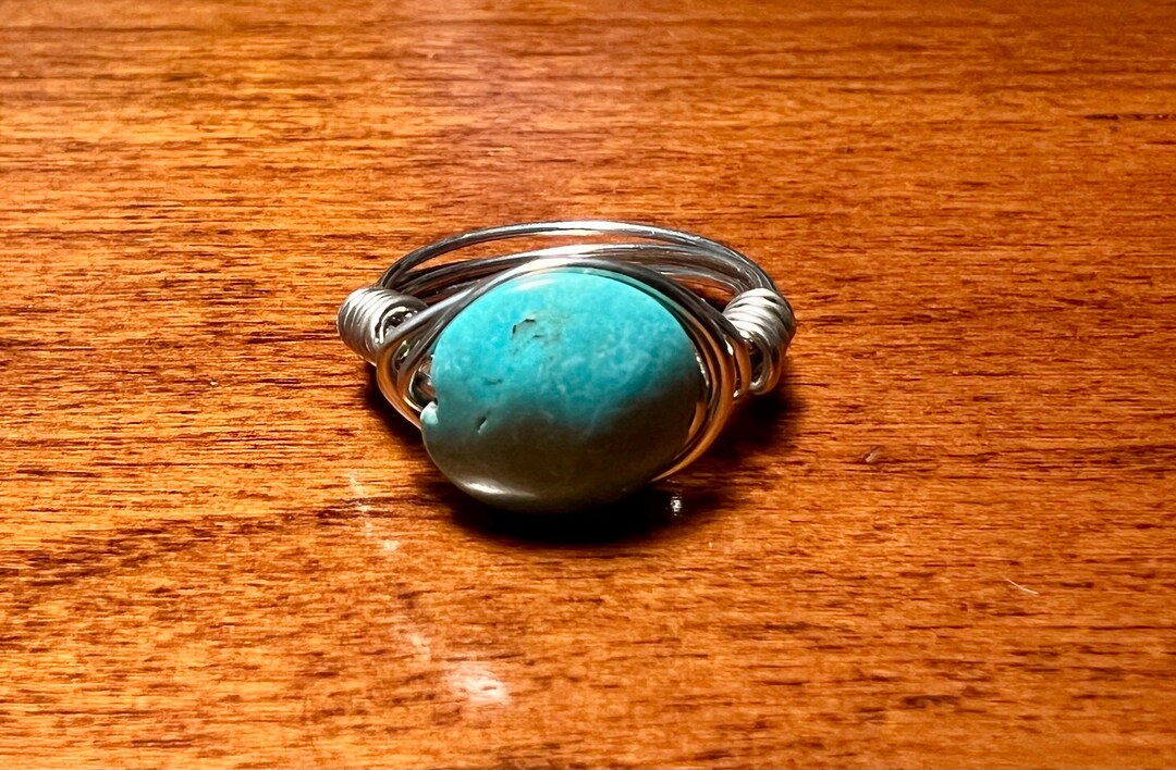 Turquoise Wire Wrap Ring - Etsy