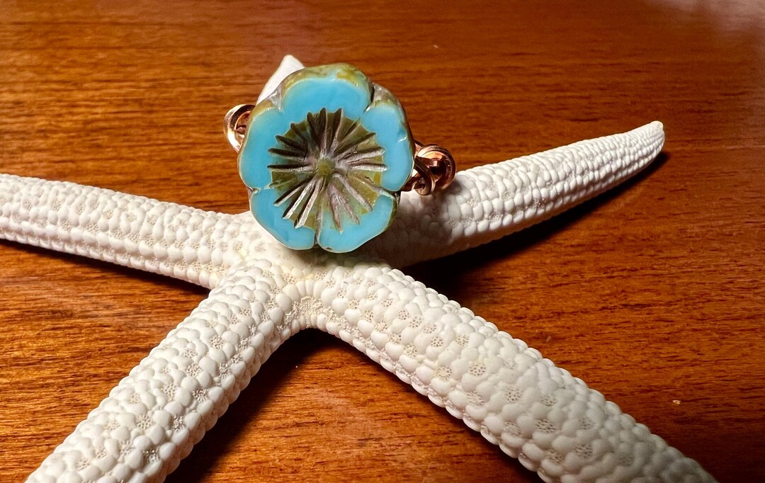 Ceramic Flower Ring - Etsy