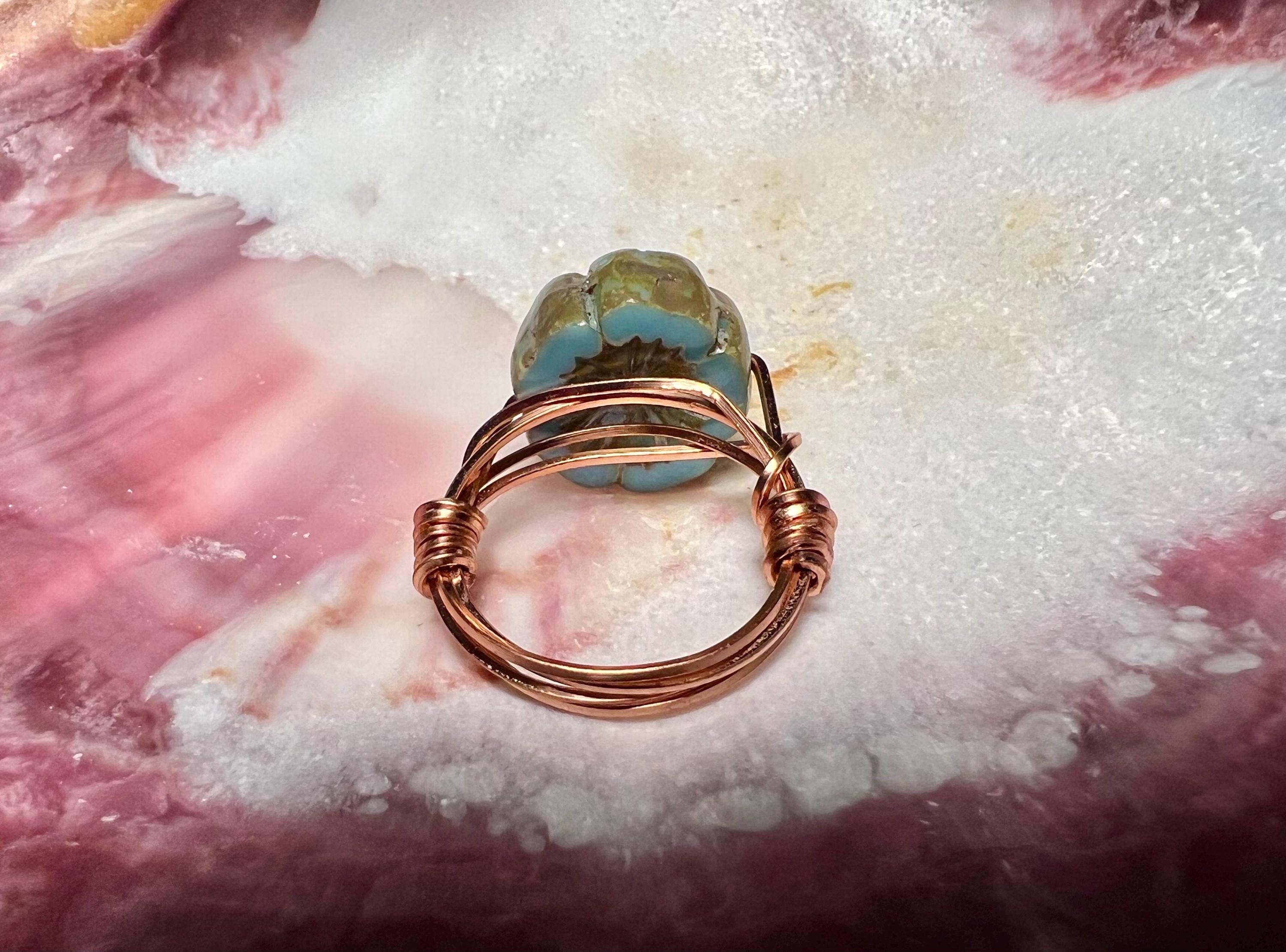 Ceramic Flower Ring - Etsy