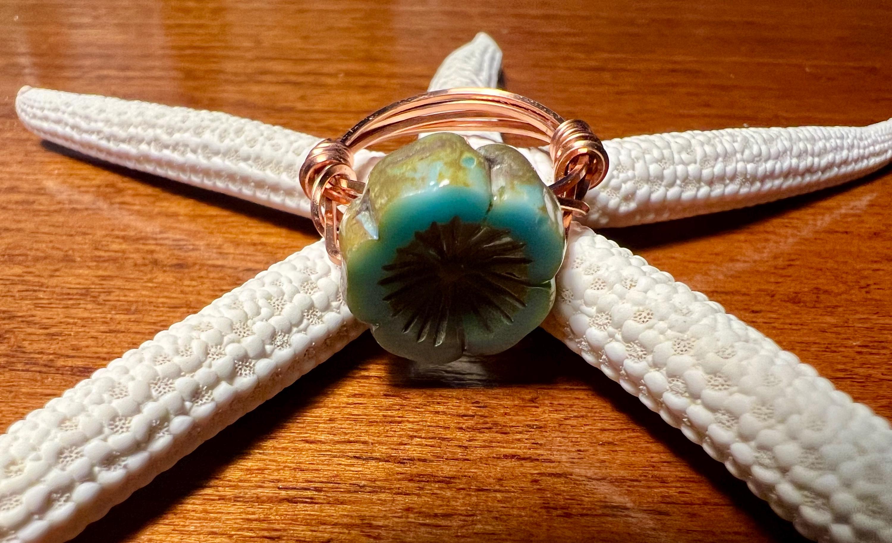 Ceramic Flower Ring - Etsy